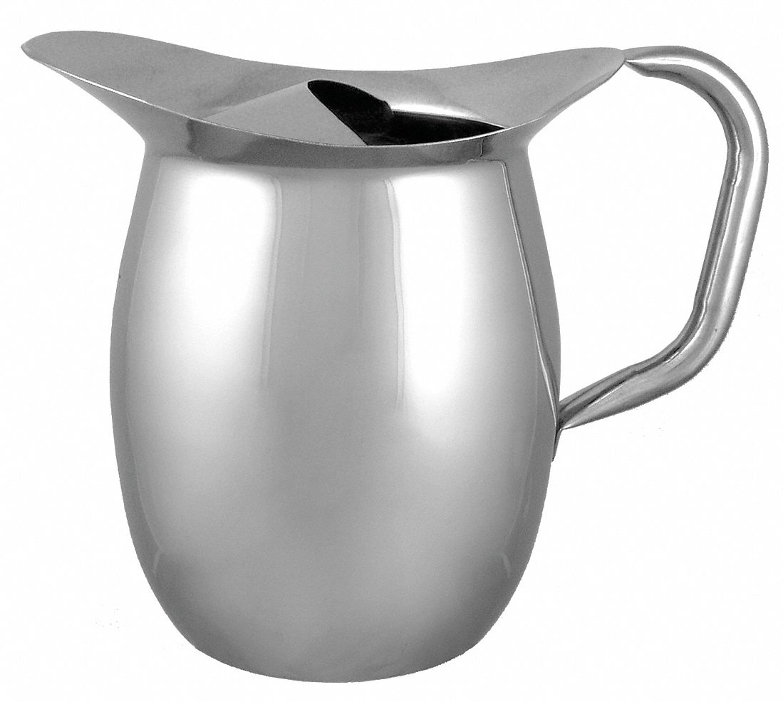 ITI, 3 qt Capacity, Silver, Bell Pitcher with Guard - 45U744|IBGS-I-C3W/G - Grainger