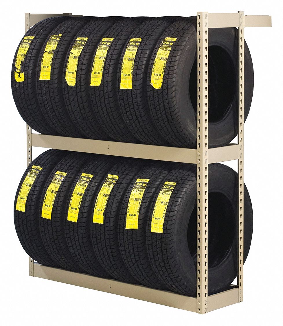 TENNSCO, Single Sided Boltless Tire Rack, 2 Shelves, Single Sided ...