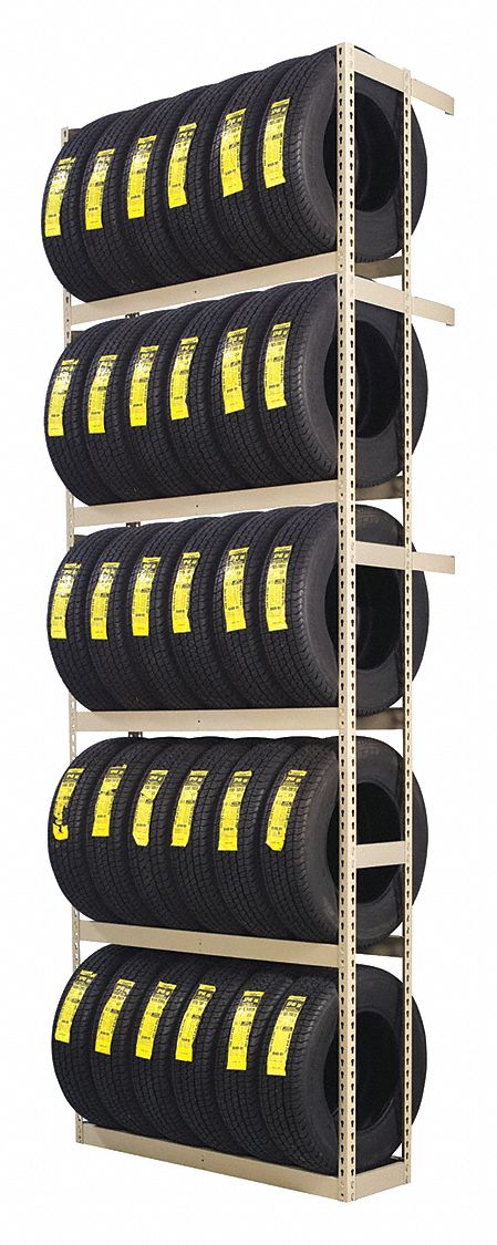 TENNSCO, Single Sided Boltless Tire Rack, 5 Shelves, Single Sided ...