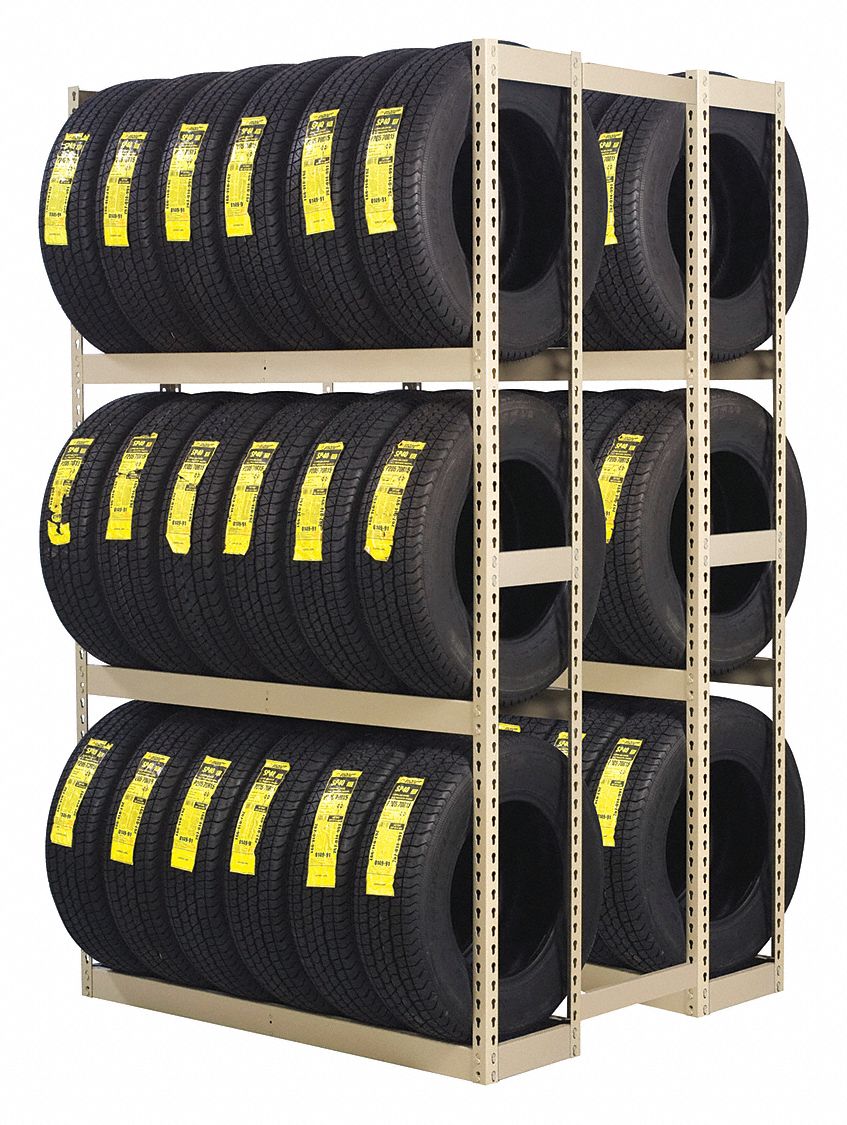 TENNSCO, Double Sided Boltless Tire Rack, 6 Shelves, Double Sided ...