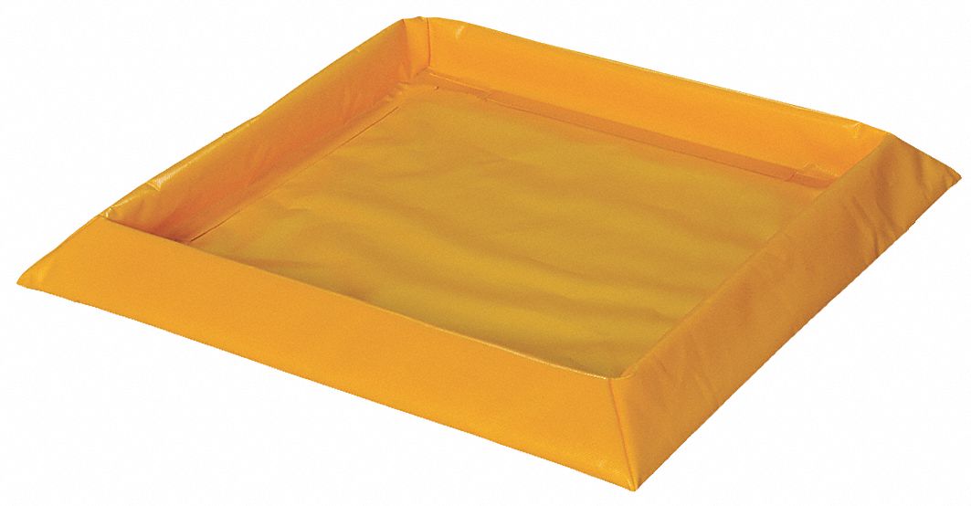 EAGLE SPILL CONTAINMENT BERM, 36 X 36 , 10 GALLON CAPACITY, PVC, YELLOW ...