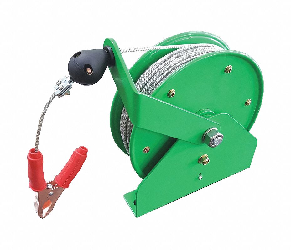 SPEEDAIRE Carrete para Cable Retráctil para Puesta a Tierra , Longitud ...