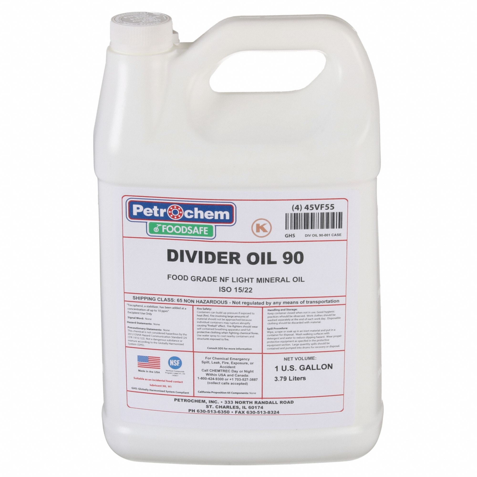 PETROCHEM, Divider Oil 90, 3H Direct Food Contact, Divider Oil - 45VF55 ...