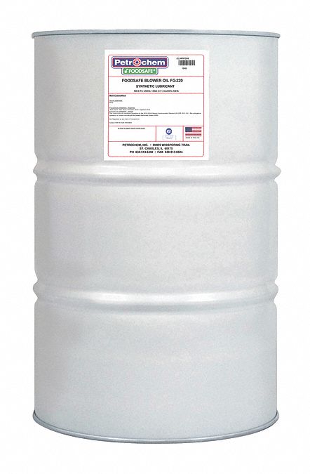 PETROCHEM, 55 gal, Drum, Compressor Oil - 45VG36|BLOWER OIL FG-220-055 ...