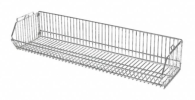36 in x 14 in x 9 in, 150 lb Load Capacity, Stacking Basket - 45VX57 ...