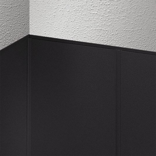Black Vertical Divider Bar, Molded Plastic, Width 96 in, Height 3/8 in ...