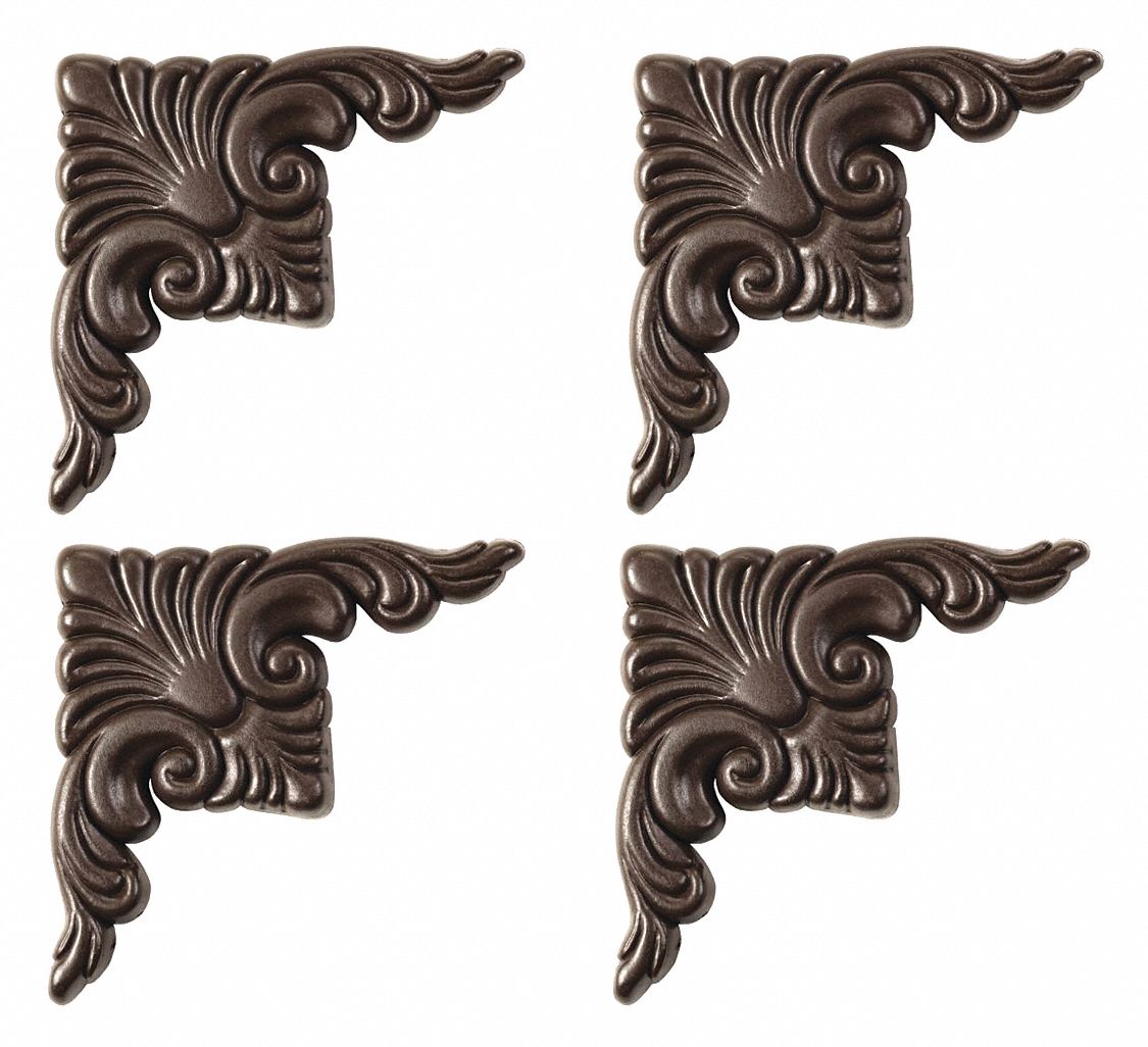 MIRREDGE, 1 1/2 in x 3 1/2 in x 1/4 in, Polymer Plastic, Corner Plates ...