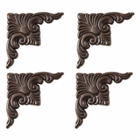 MIRREDGE, 1 1/2 in x 3 1/2 in x 1/4 in, Polymer Plastic, Corner Plates ...