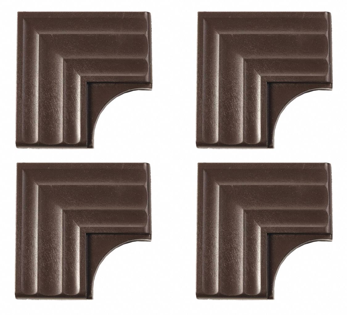 MIRREDGE, 1 1/2 in x 3 in x 1/4 in, Polymer Plastic, Corner Plates ...