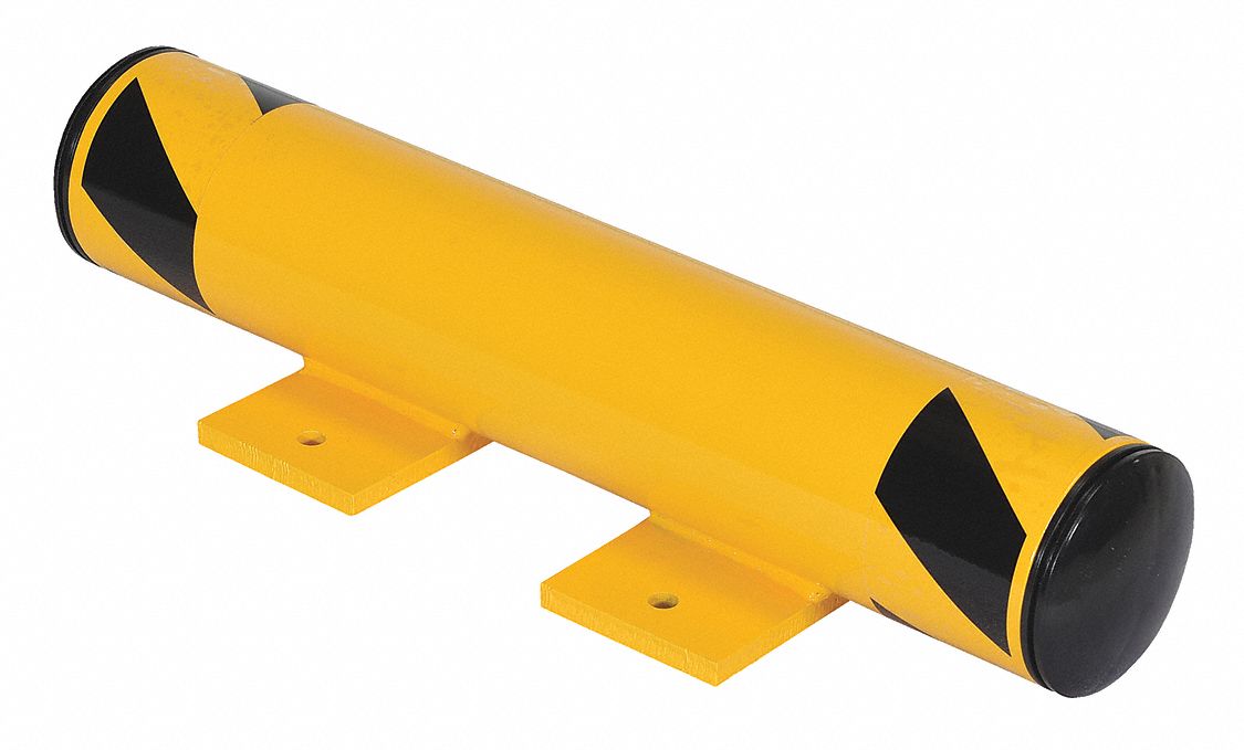 5 in Fixed Plastic Floor Stop Bollard with 4 1/2 in Outside Dia ...