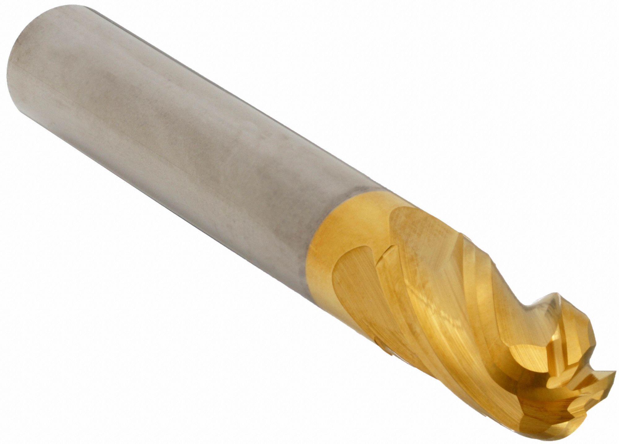 Carbide, TiN Coated, Ball End Mill - 45XR75|220-001052 - Grainger