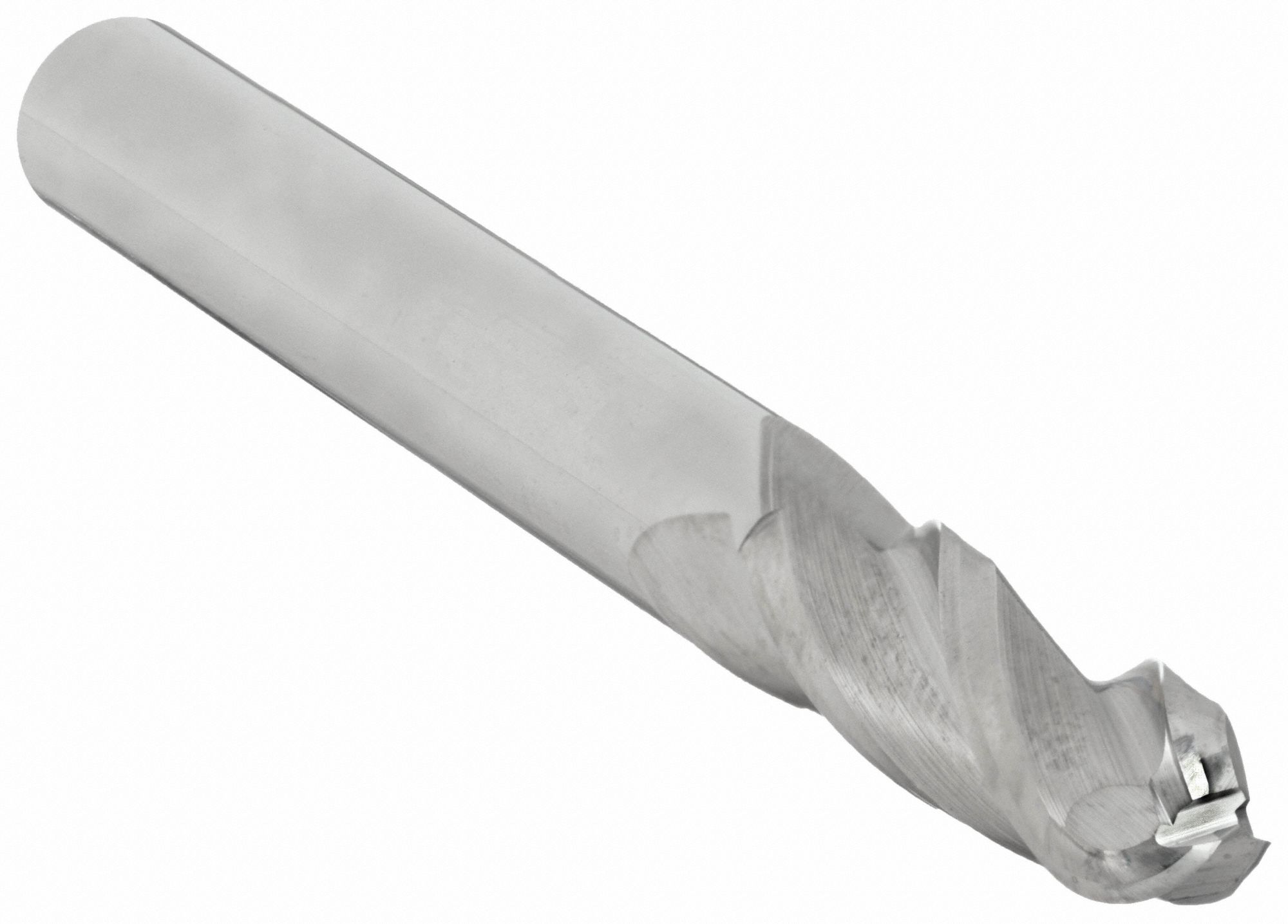 Carbide, 3 Flute, Ball End Mill - 45XU86|222-001210 - Grainger