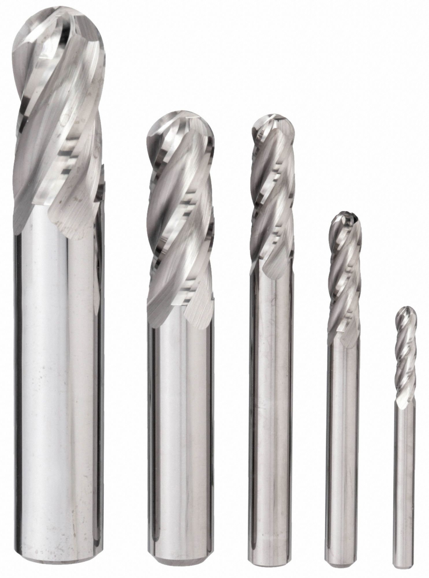 Ball Nose, 5 Pc, End Mill Set - 45XW25|223-888881 - Grainger
