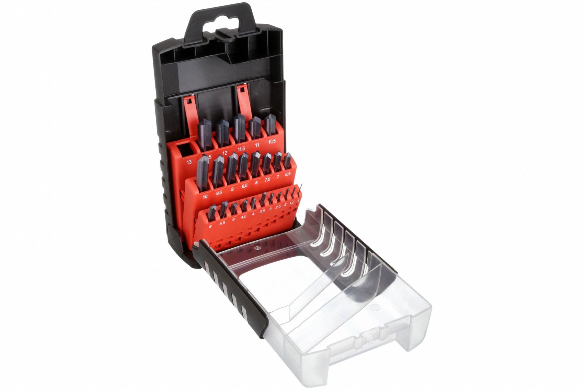 24 Pc, 140° Notched Point, Straight Flute Drill Bit Set - 45YJ63|470 ...