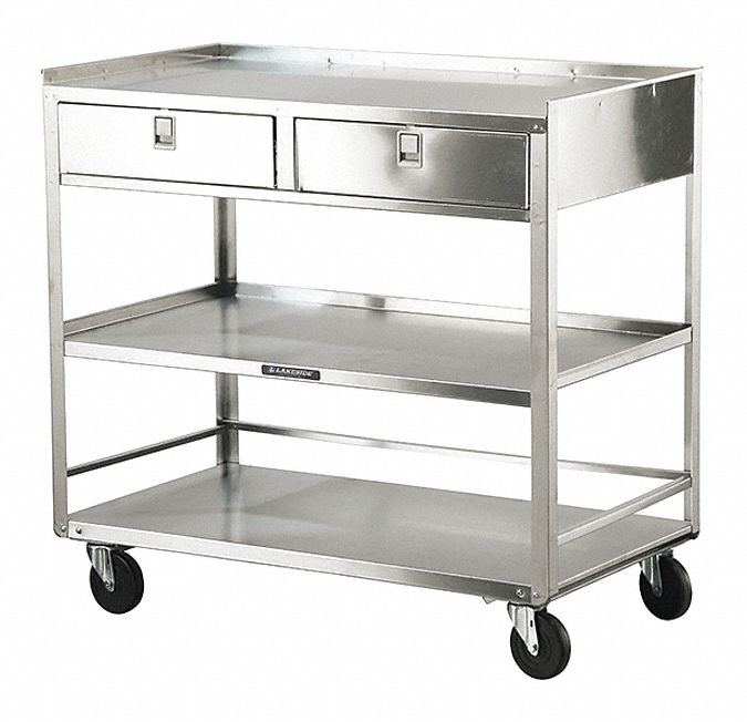 LAKESIDE, Stainless Steel, (4) Swivel, Corrosion-Resistant Mobile ...