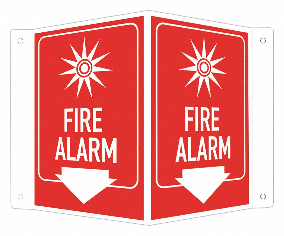 Aluminum, Mounting Holes Sign Mounting, Fire Sign - 460L37|LCVB-0004-RA ...