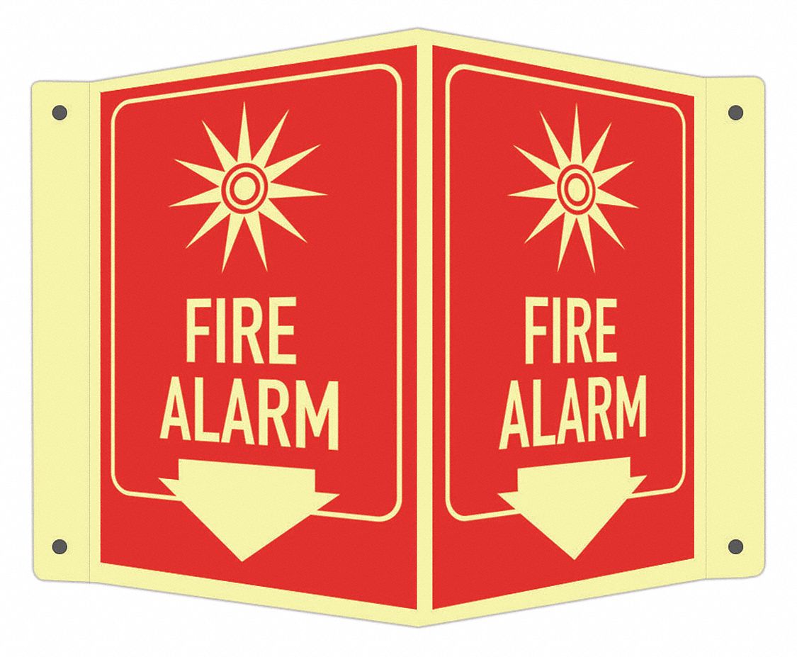 Aluminum, Mounting Holes Sign Mounting, Fire Sign - 460M14|LCVB-0004-GA ...