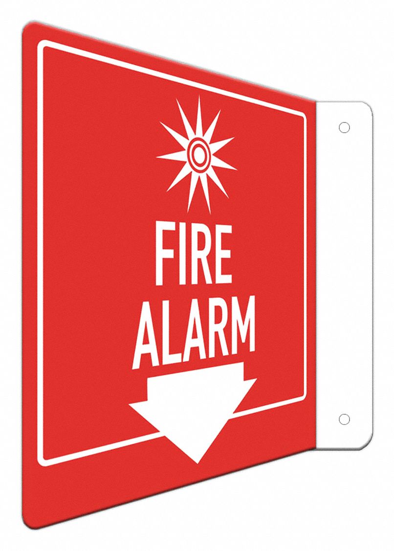Aluminum, Mounting Holes Sign Mounting, Fire Sign - 460M87|LCFL-0008-RA ...