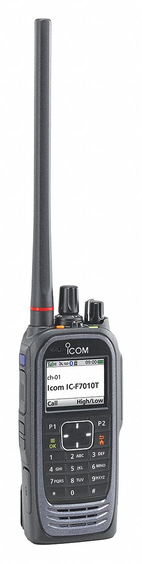 ICOM Handheld Portable Two Way Radio, ICOM F7010, 1,024, UHF, Analog ...