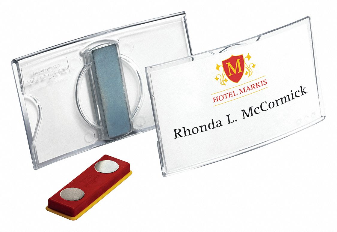 DURABLE, Name Badge, 1 11/16 in Ht, Name Badges - 461N70|812319 - Grainger