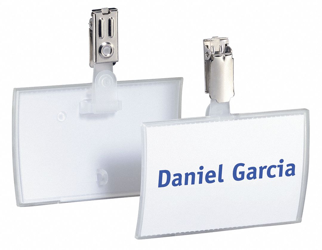 DURABLE, Name Badge, 2 1/4 in Ht, Name Badges - 461N83|821619 - Grainger