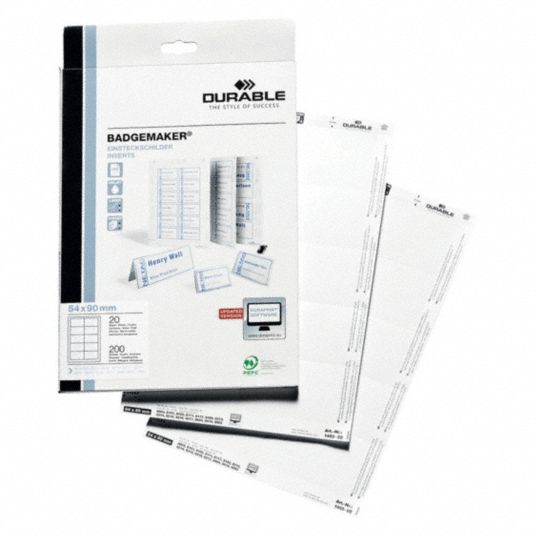 DURABLE, Name Badge, 1 3/16 in Ht, Name Badges - 461P18|145502 - Grainger
