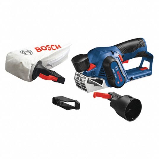 BOSCH Cordless Planer: 12V MAX, Bare Tool, 2 3/16 in Blade Wd, 1/16 in ...