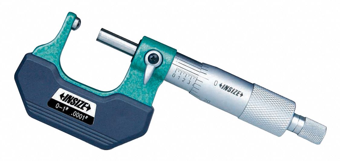 INSIZE, 0 in to 1 in, Mechanical, Mechanical Spherical Micrometer ...