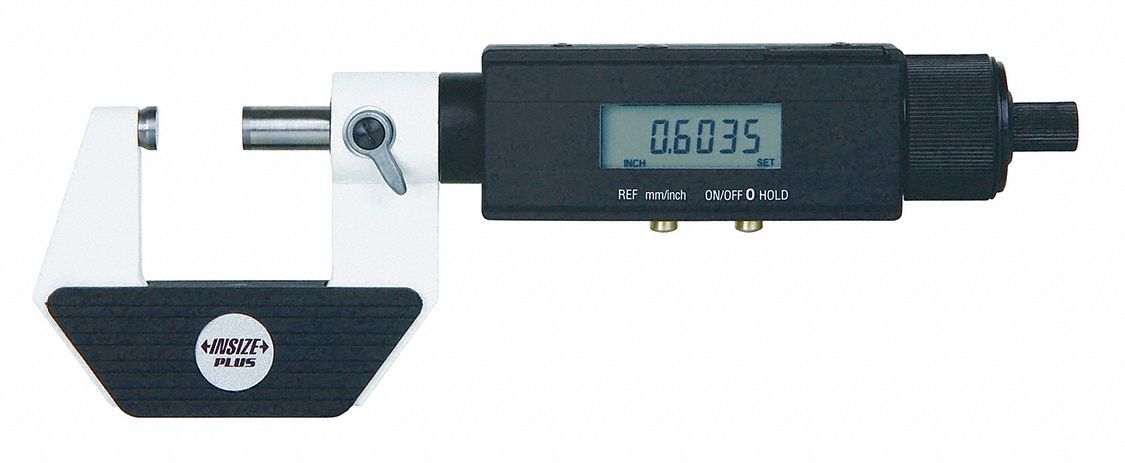 INSIZE, 4 in to 5 in /100 mm to 125 mm, Inch/Metric, Digital Outside ...