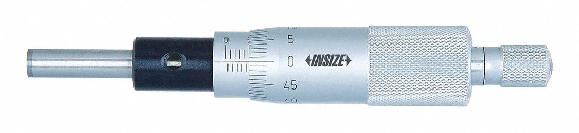 INSIZE, 0 in to 1 in, Inch, Mechanical Micrometer Head - 462X44|6381-1W ...