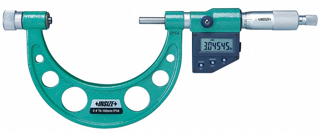 INSIZE, 8 in to 12 in /200 mm to 300 mm, Digital, Digital ...