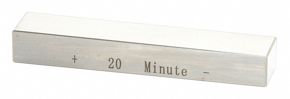 INSIZE, 20 min Nominal Size, +/- 2 seconds Tolerance, Angle Gage Block ...