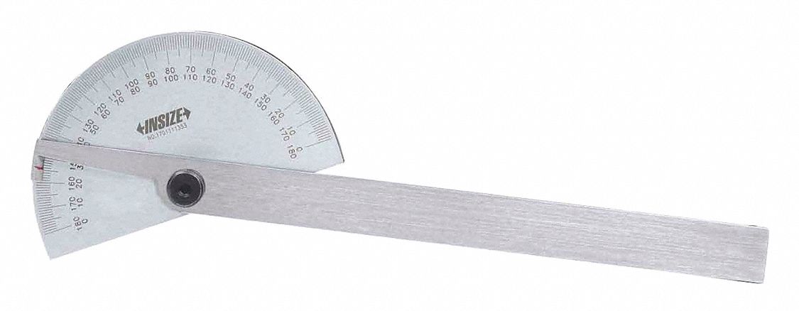 Protractor, Range 0° to 180°, Accuracy ±0.3 °, SPC Output No - Grainger