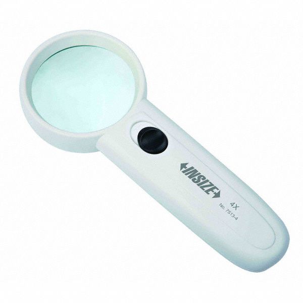 INSIZE, 4X, 50 mm Lens Dia, Illuminated Magnifier - 463C84|7513-4 ...