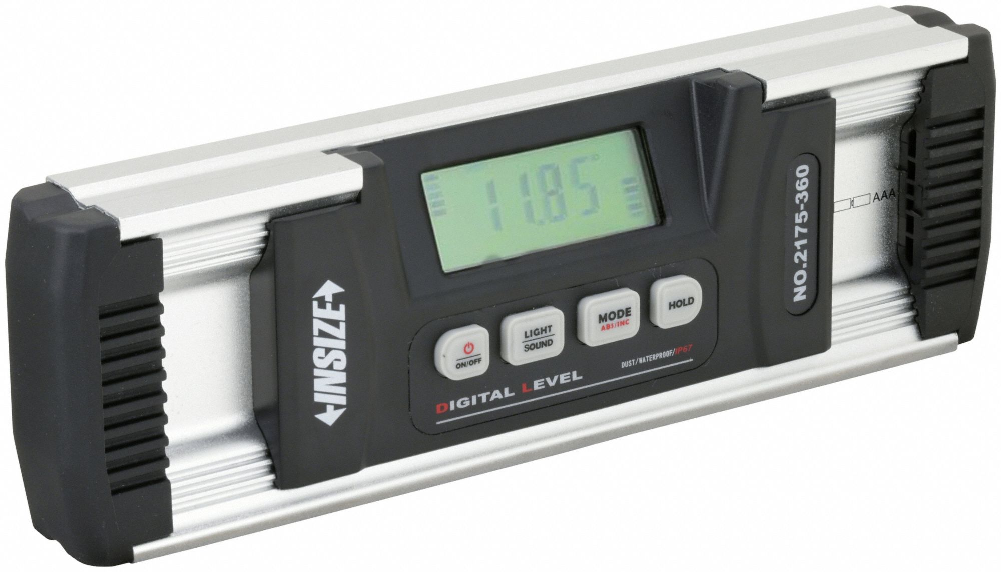 INSIZE, 7.953 in Blade Lg, -360°to 360°, Digital Protractor - 463C87 ...