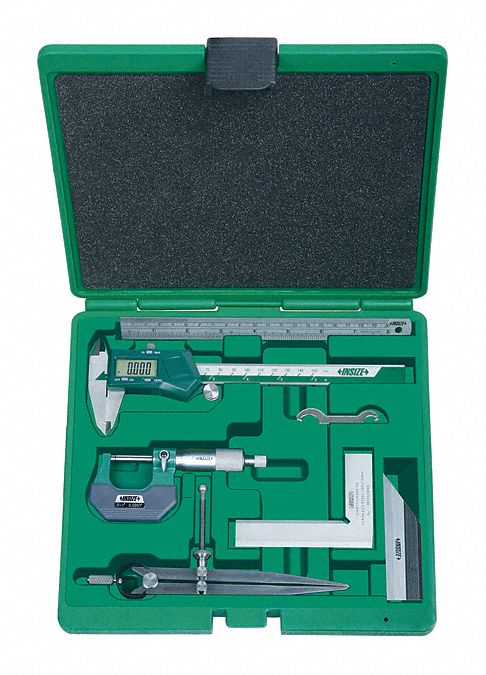 INSIZE, 6 Pieces, Digital Caliper, Precision Measuring Tool Kit ...