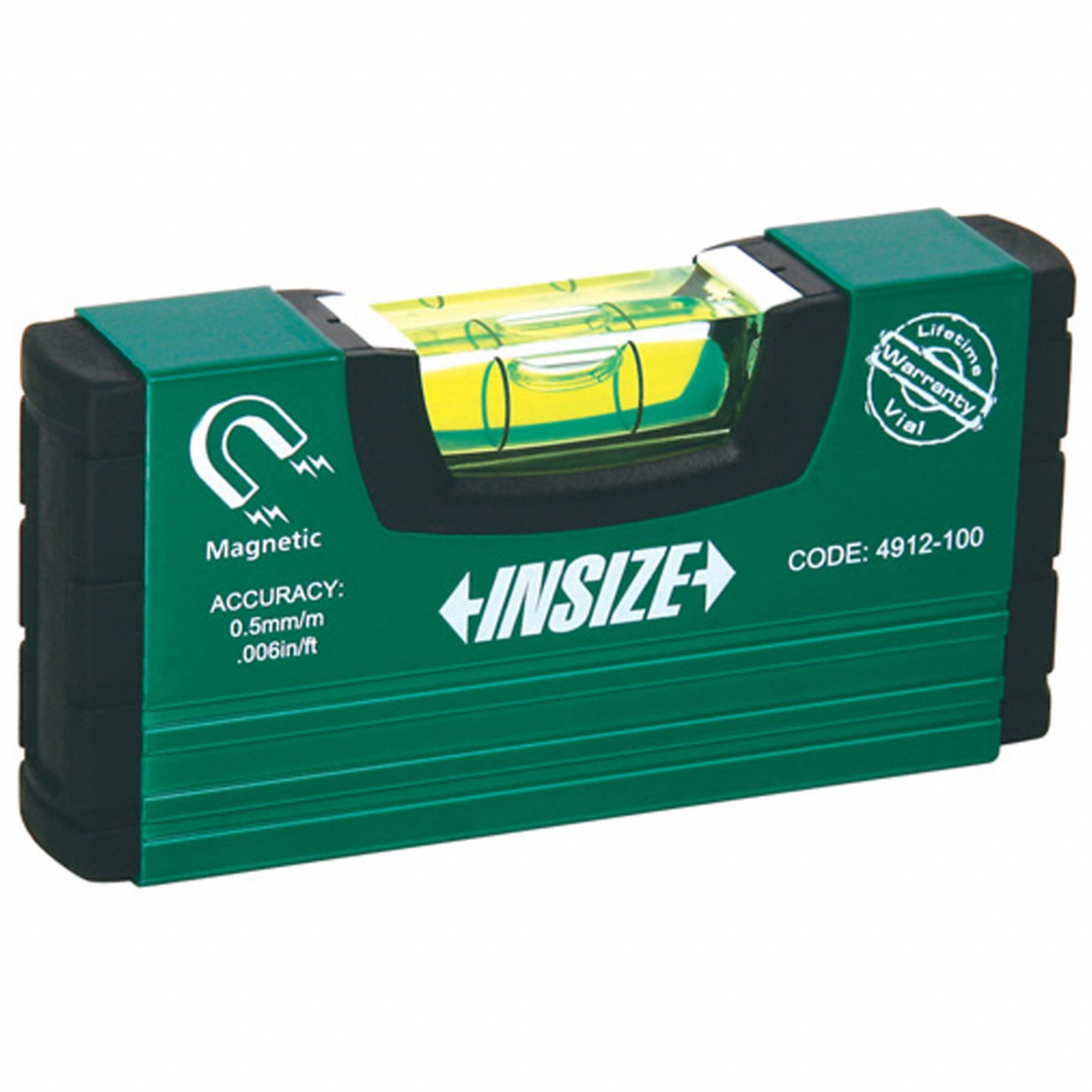 INSIZE, Magnetic, 4 in x 13/16 in x 1 15/16 in, Portable Level - 463K49 ...