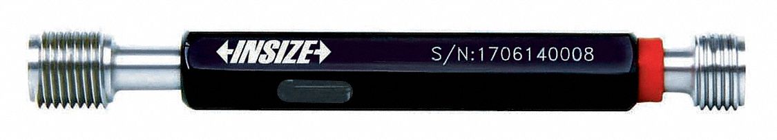 INSIZE, Go/No-Go (Plus/Minus), M12 x 1.75 Thread Size, Threaded Plug Gauge - 463N06|4130-12 ...