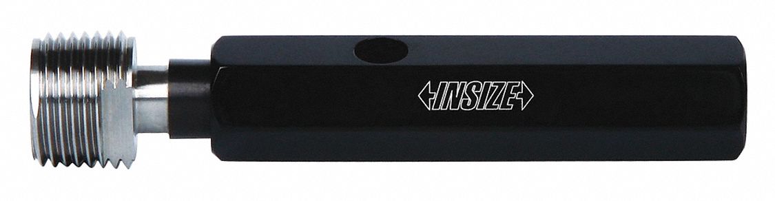 INSIZE, Go/No-Go (Plus/Minus) Gauge, 3/4"-14 Thread Size, Threaded Plug Gauge - 463R67|4646-3B14 ...