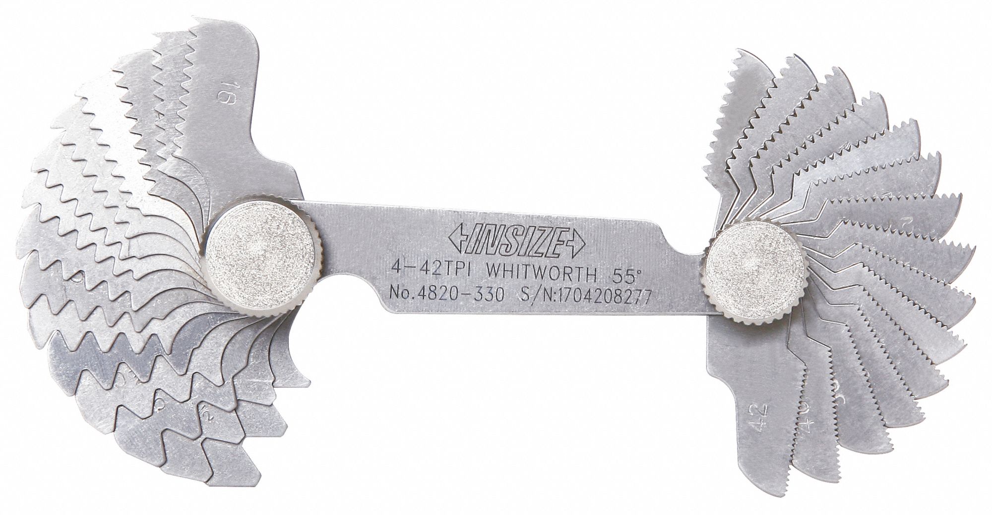 INSIZE Metric Screw Pitch Gage Thread Angle Deg 55 463T21 4820