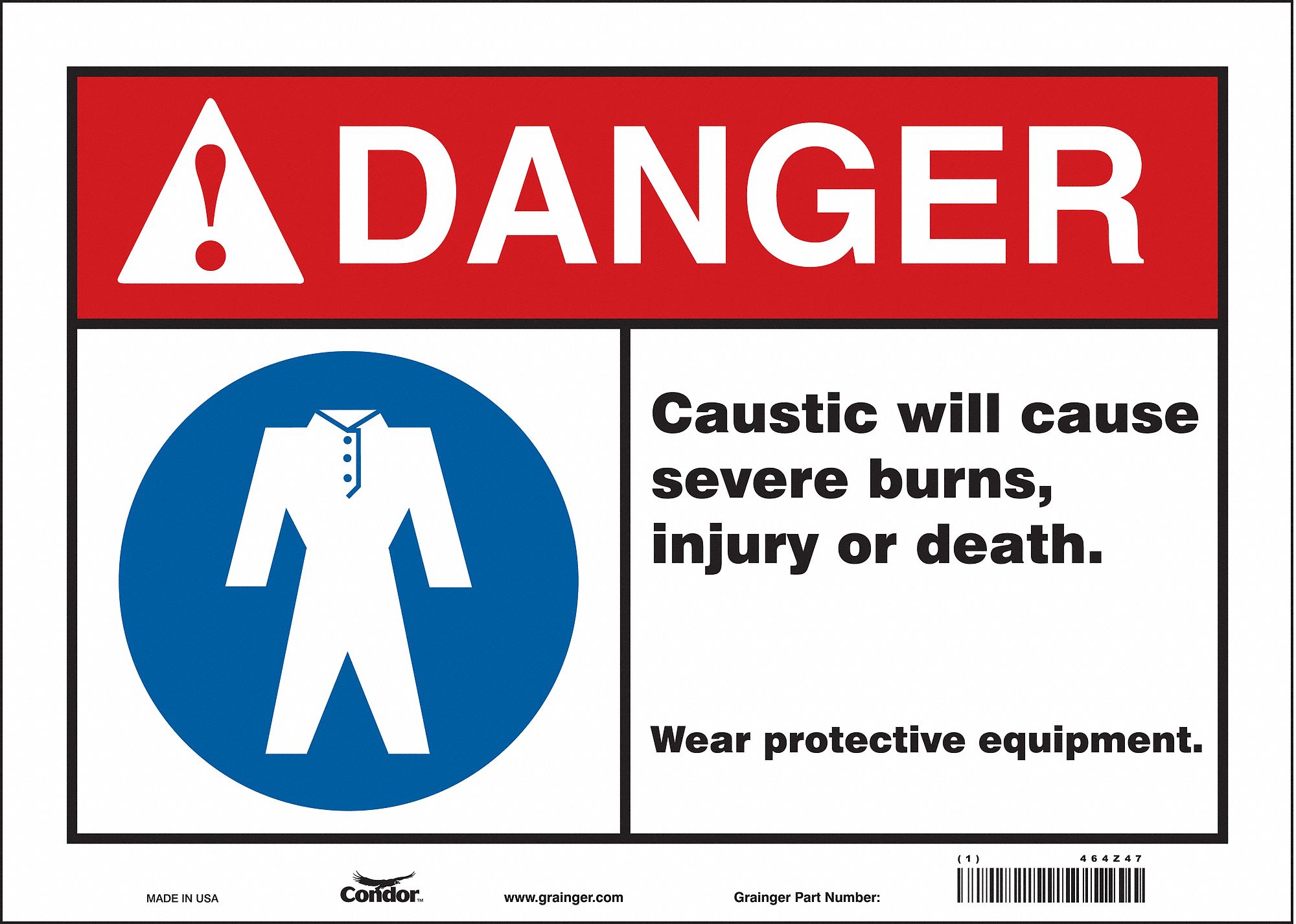 Vinyl, Adhesive Sign Mounting, Safety Sign - 464Z47|464Z47 - Grainger