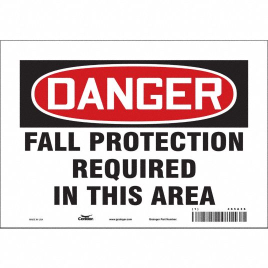 Vinyl, Adhesive Sign Mounting, Safety Sign - 465A36|465A36 - Grainger
