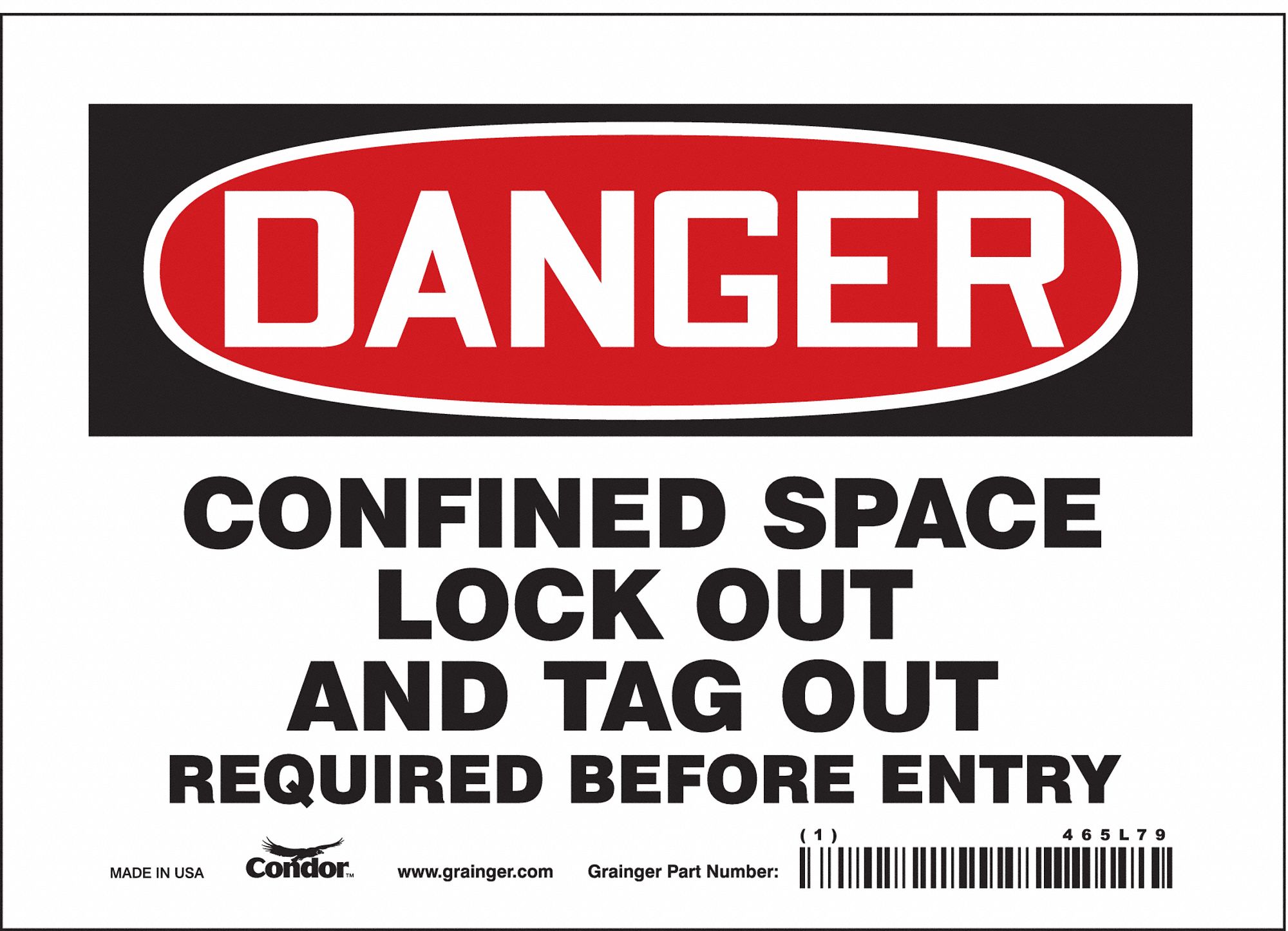 Vinyl, Adhesive Sign Mounting, Safety Sign - 465L79|465L79 - Grainger