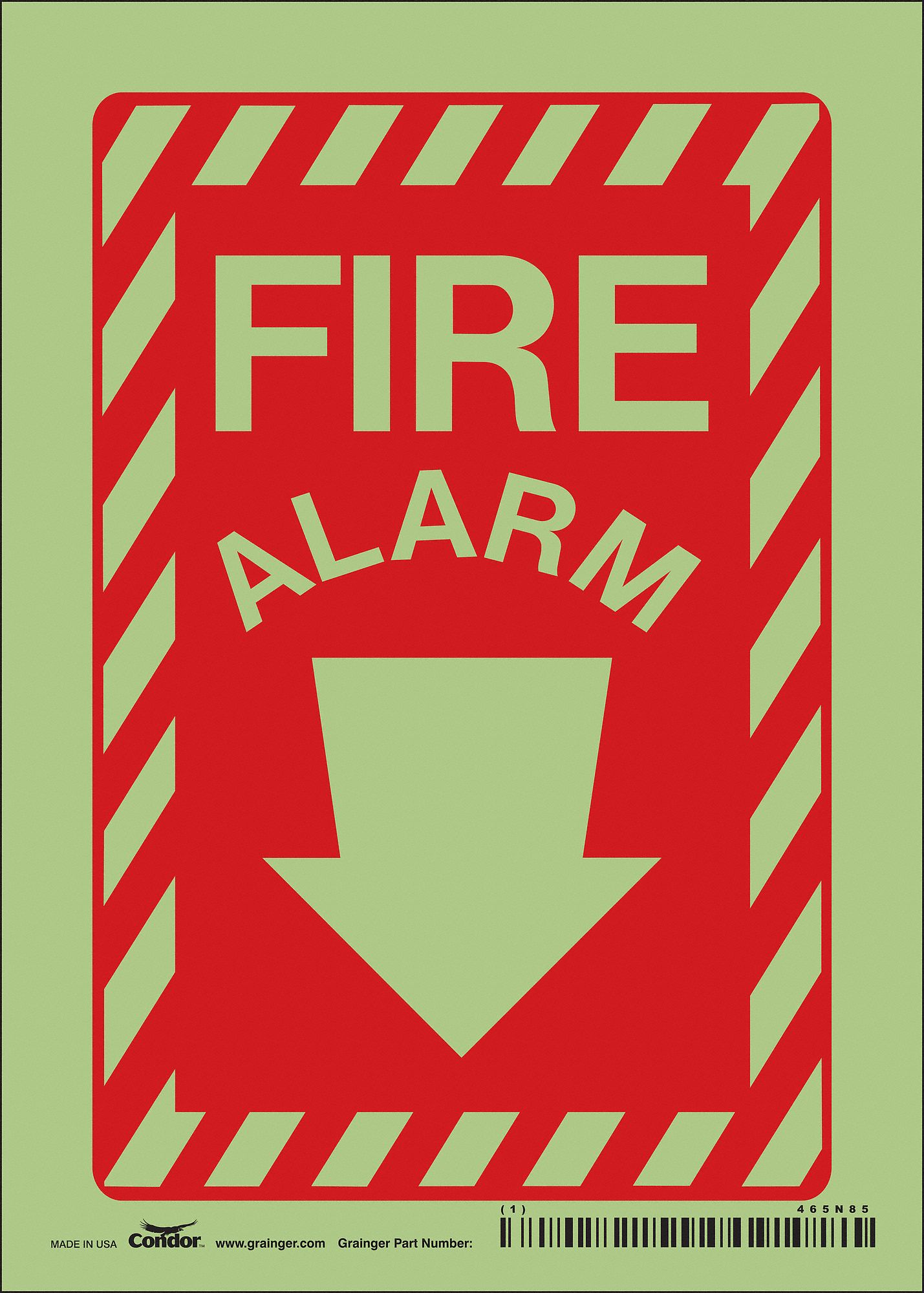 Glow Vinyl, Adhesive Sign Mounting, Safety Sign - 465N85|465N85 - Grainger