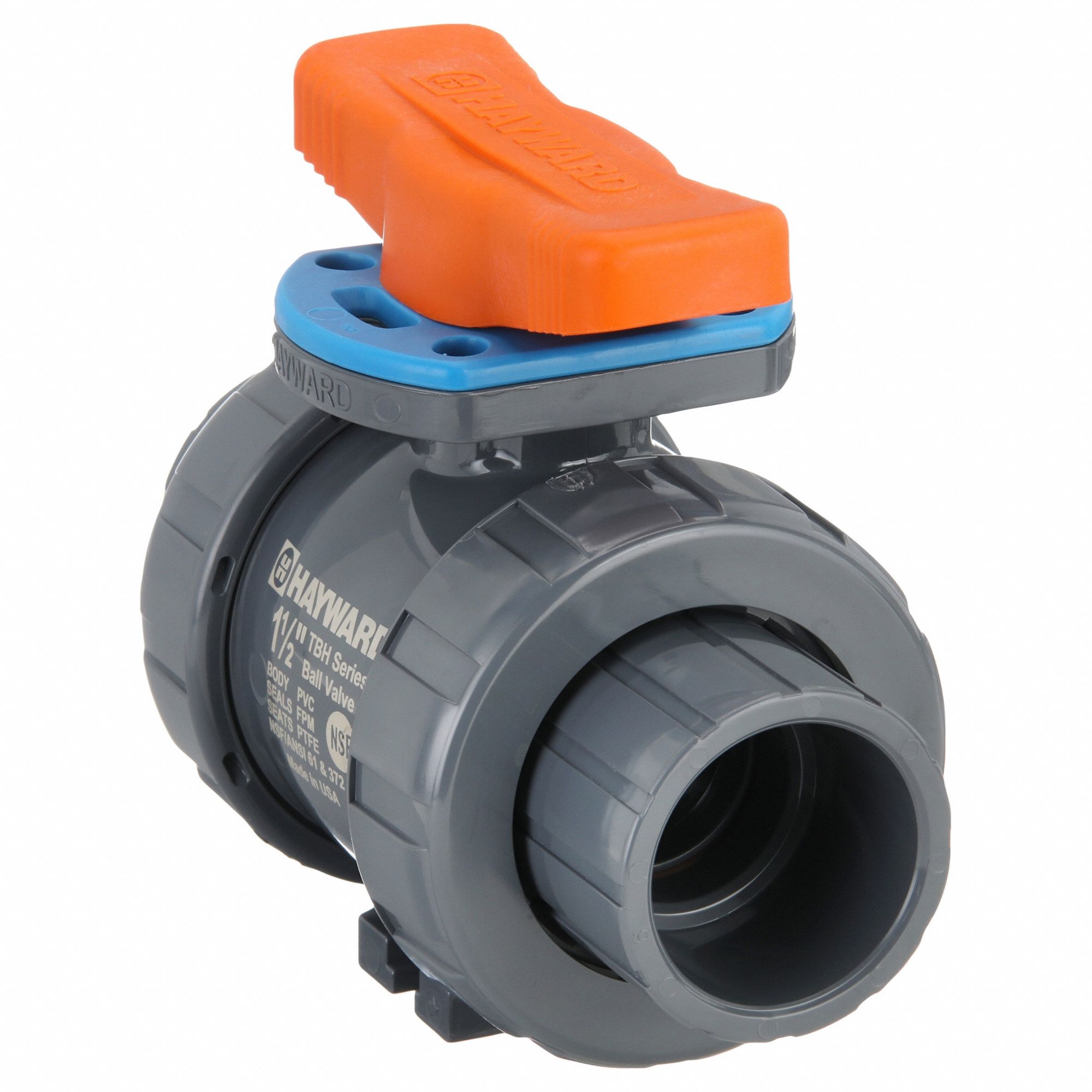 HAYWARD FLOW CONTROL, 1 1/2 in, PVC, Manual Two-Way Ball Valve - 466H55 ...