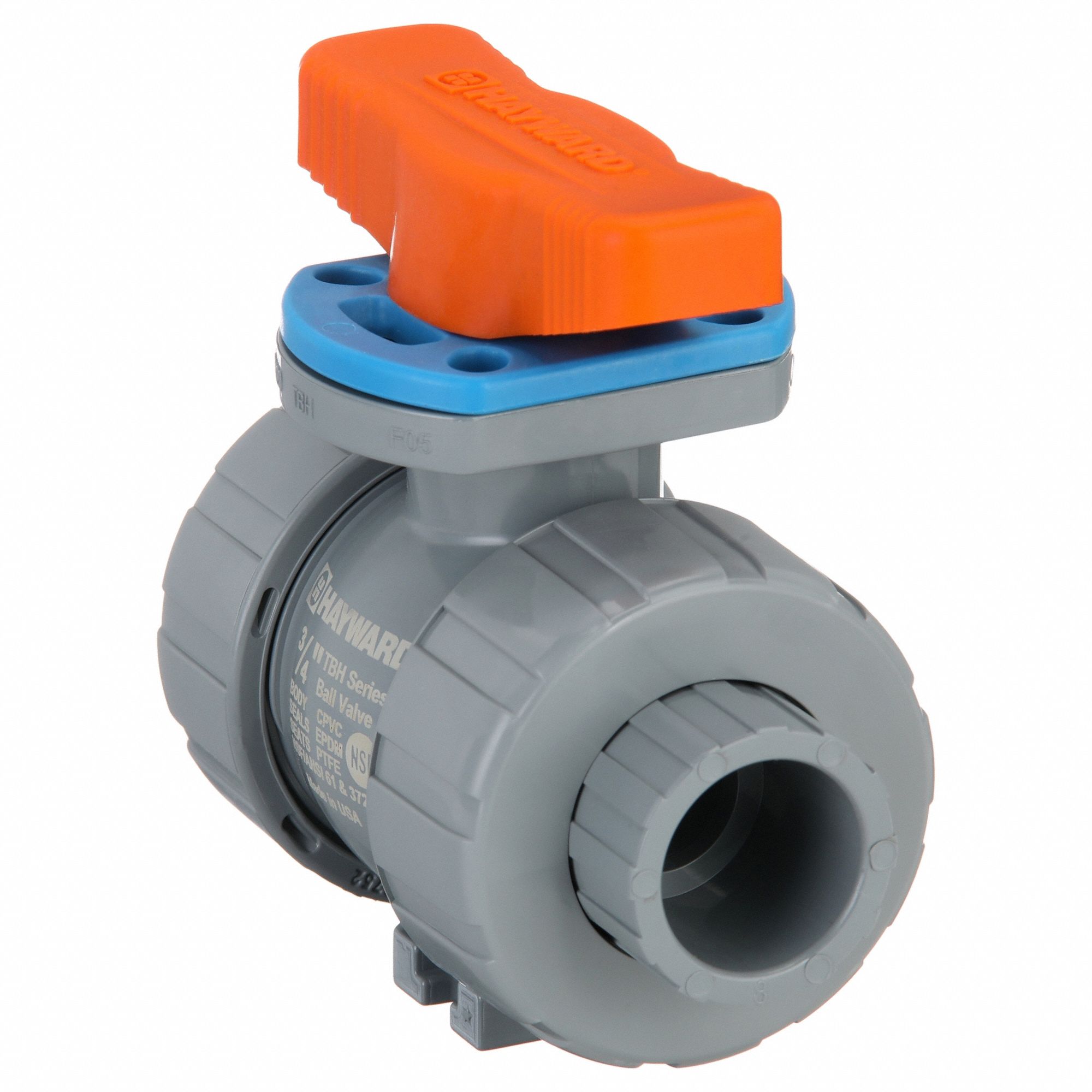 HAYWARD FLOW CONTROL, 3/4 in, CPVC, Manual Two-Way Ball Valve - 466H85 ...