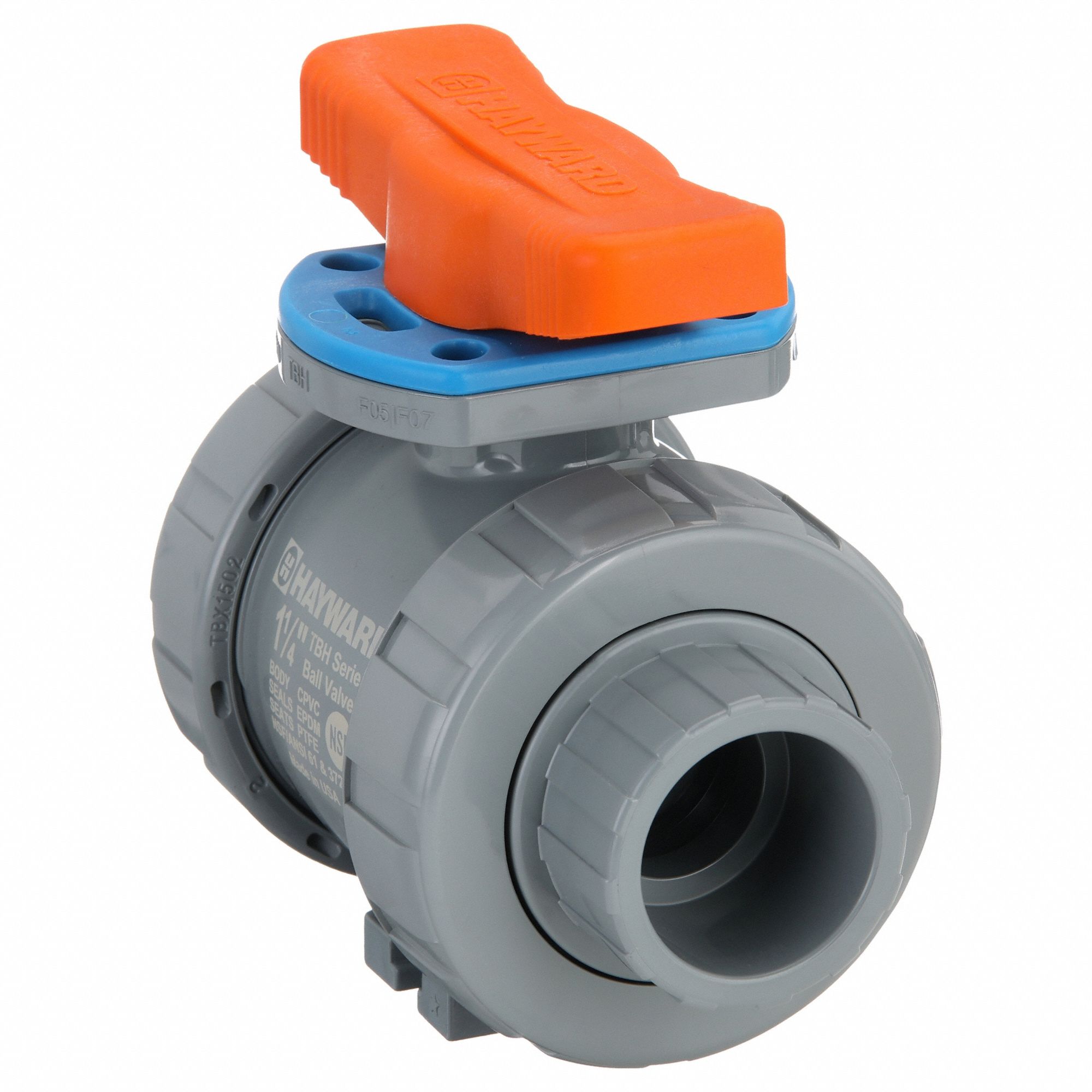 HAYWARD FLOW CONTROL, 1 1/4 in, CPVC, Manual Two-Way Ball Valve ...