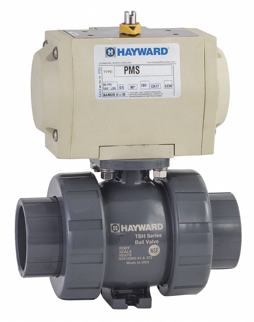 HAYWARD FLOW CONTROL, CPVC, Pneumatic Actuated Ball Valve - 466J46 ...