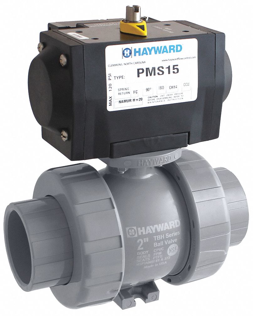 HAYWARD FLOW CONTROL, CPVC, Pneumatic Actuated Ball Valve - 466J50 ...