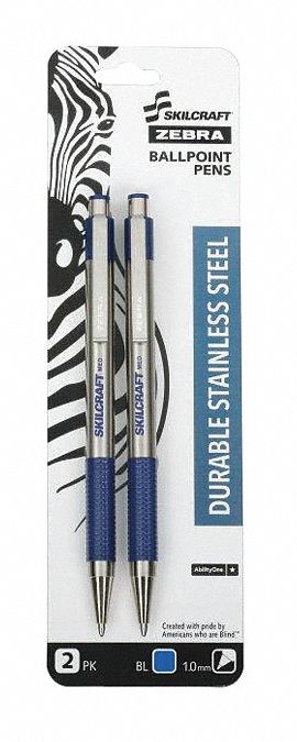 ABILITY ONE, Skilcraft® Zebra®, Blue, Pen Set - 466J84|7520-01-666-1052 ...